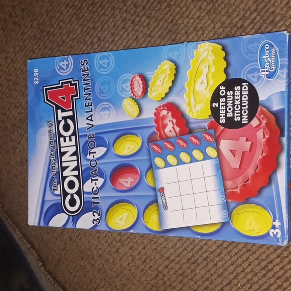 Hasbro | Toys | Nib 32ct Connect 4 Tictactoe Valentine Cards | Poshmark